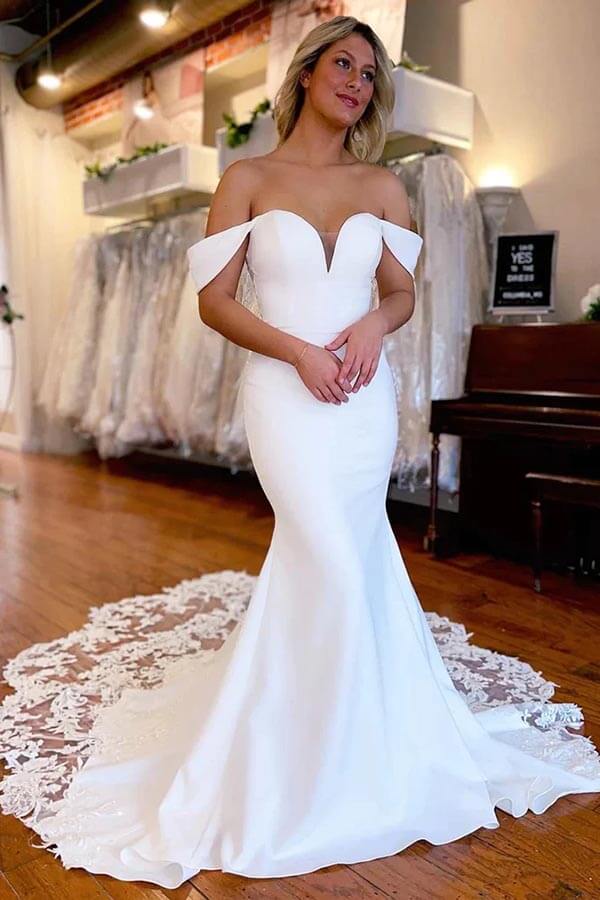 White mermaid wedding dress 60 photos - Astyledwedding.com